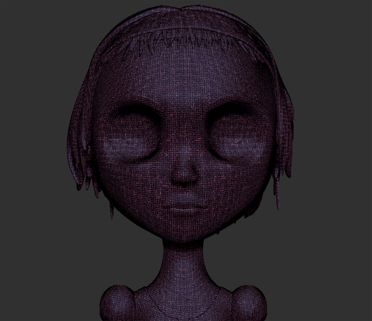 3D Horror Character Girl In Vintage Dress - TurboSquid 1764373