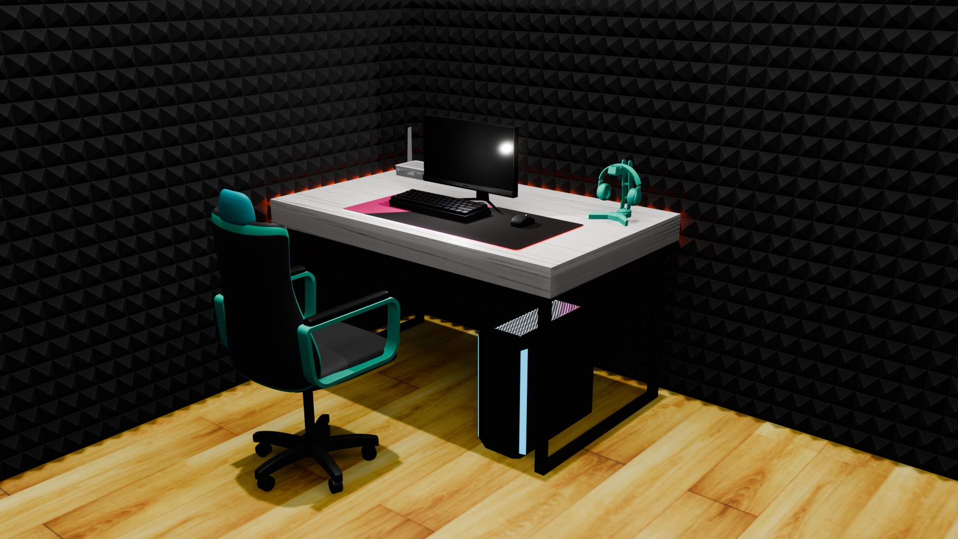 3D Model Modern Gaming Workspace - TurboSquid 2202505