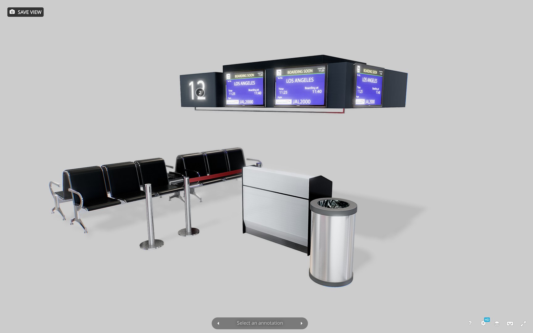 3D Airport Gate Assets Model - TurboSquid 1887474