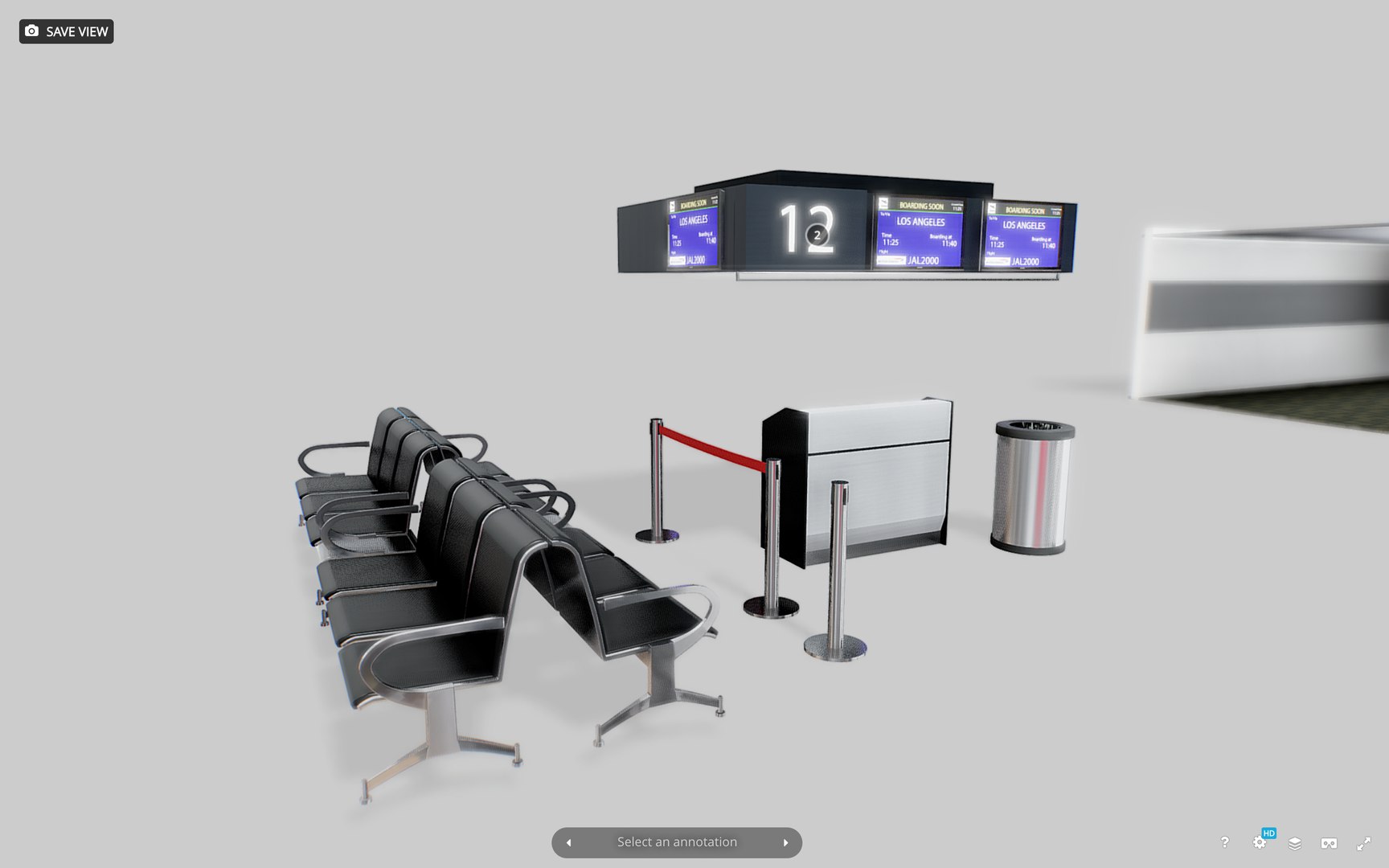 3D Airport Gate Assets Model - TurboSquid 1887474