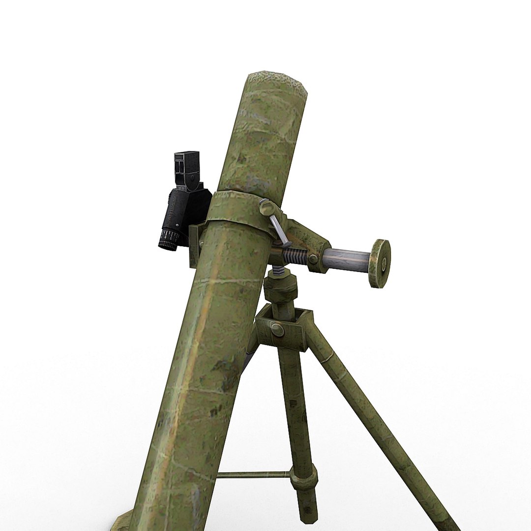 3d Model War M1 81mm Mortar