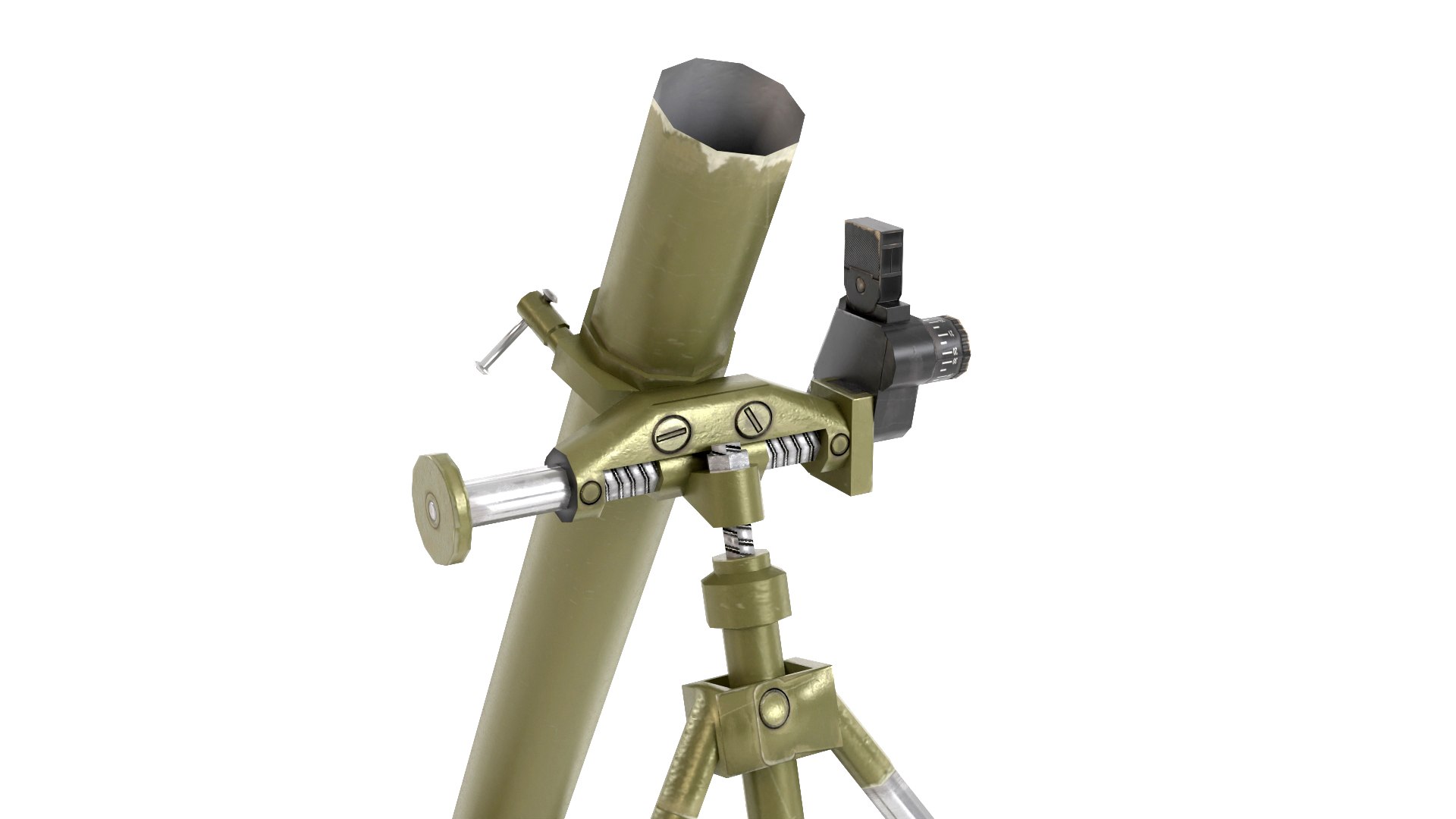 3d Model War M1 81mm Mortar