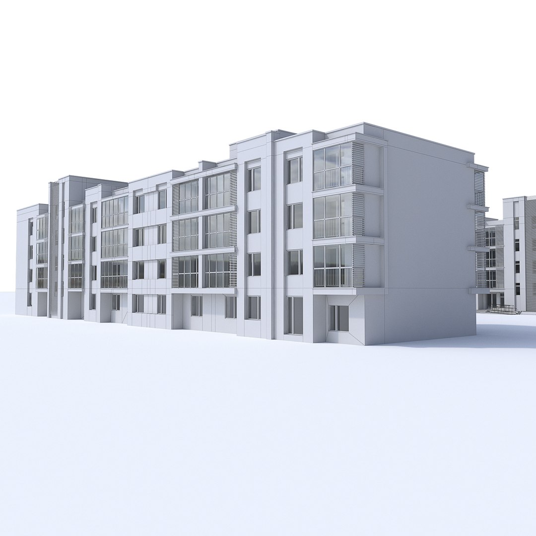 3D Residential Building Model - TurboSquid 1374206