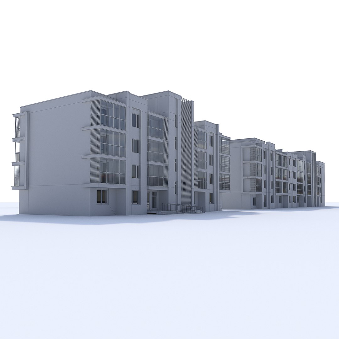 3D Residential Building Model - TurboSquid 1374206