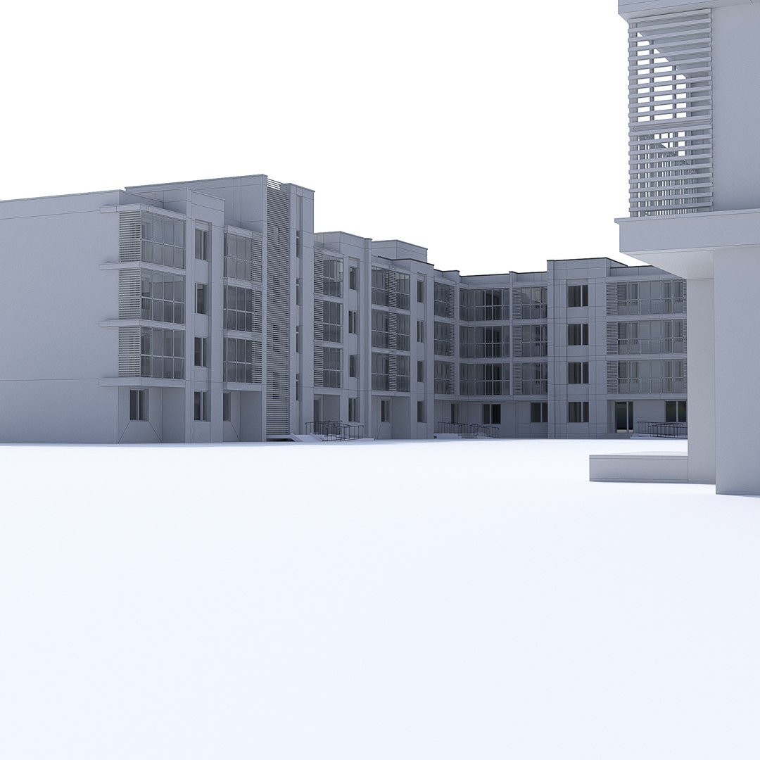 3D Residential Building Model - TurboSquid 1374206