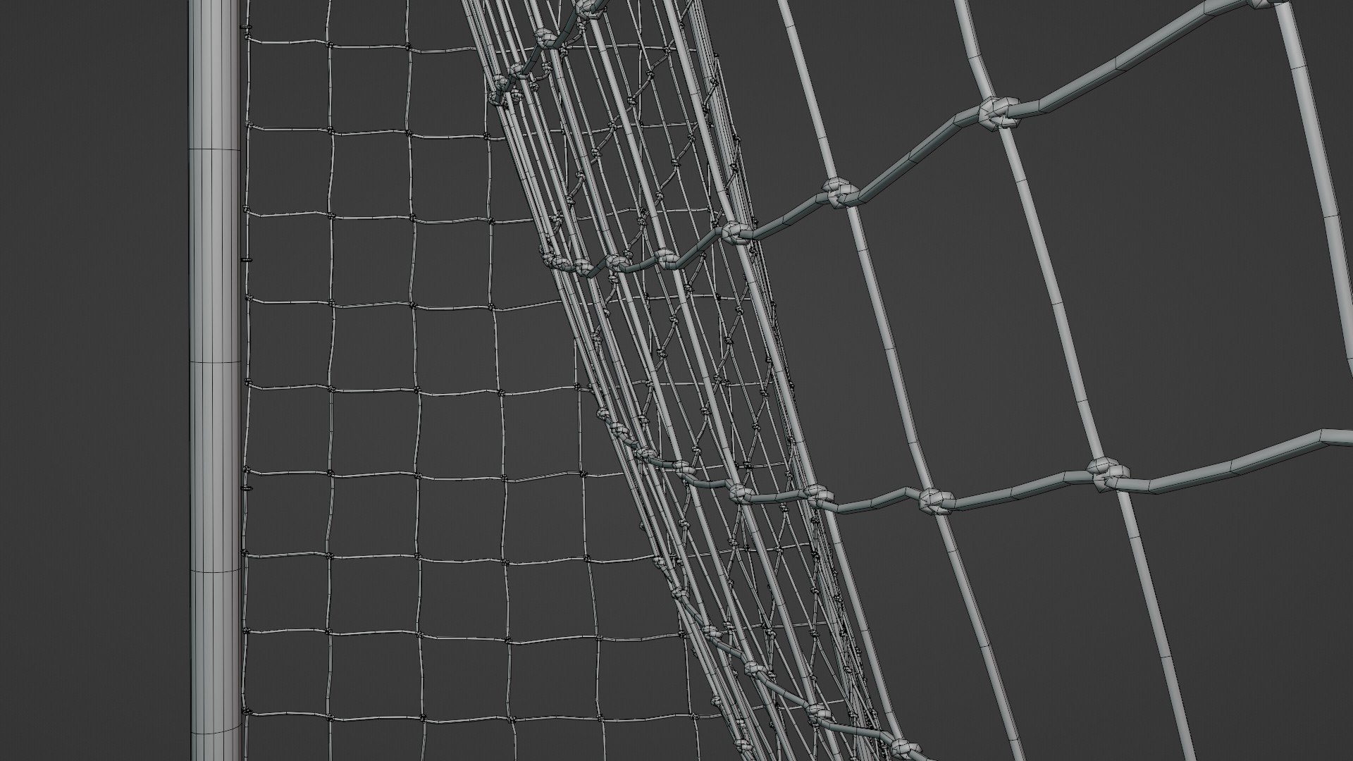 Soccer Goal For Mini-soccer With Black Square Net 3D Model - TurboSquid ...