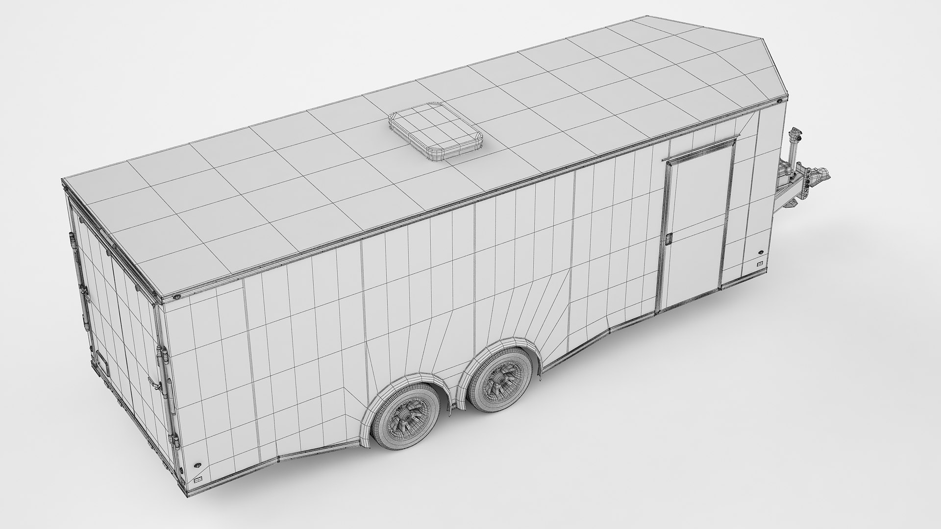 3D Enclosed Car Hauler Trailer 03 model - TurboSquid 1846026