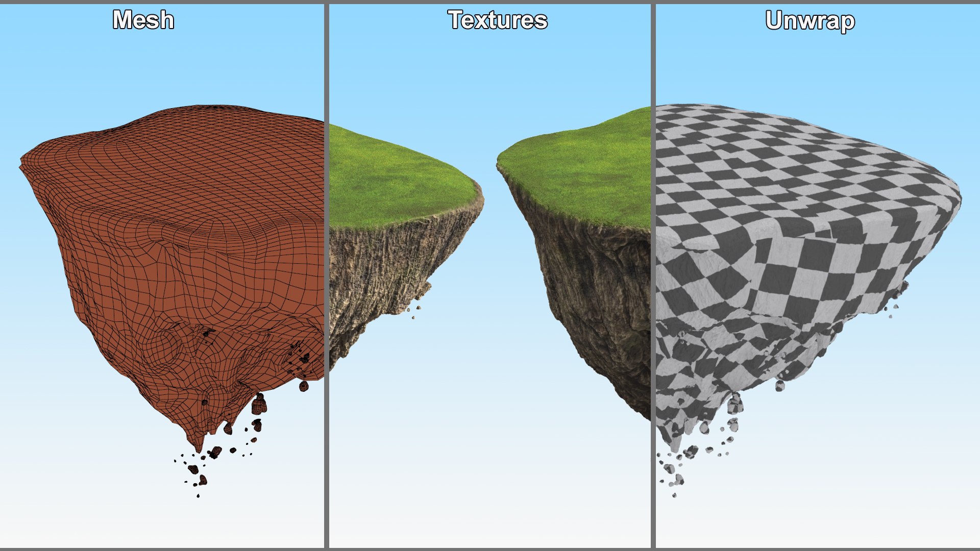 Soaring Rocky Plateau 3D Model - TurboSquid 2413691