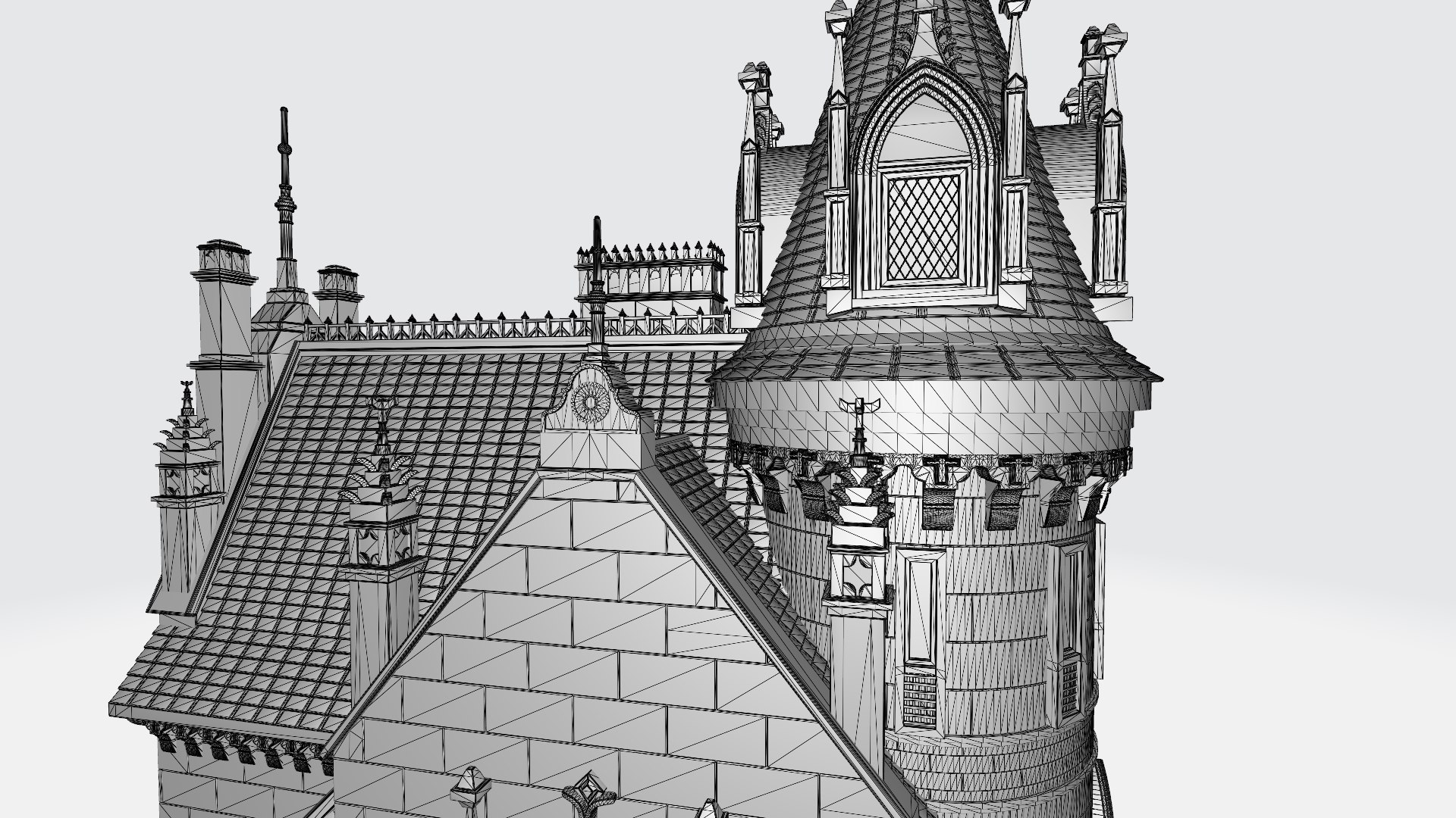 Gothic House 3D Model - TurboSquid 1688819