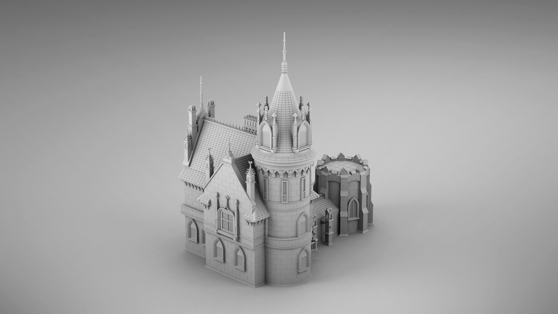 Gothic House 3D Model - TurboSquid 1688819