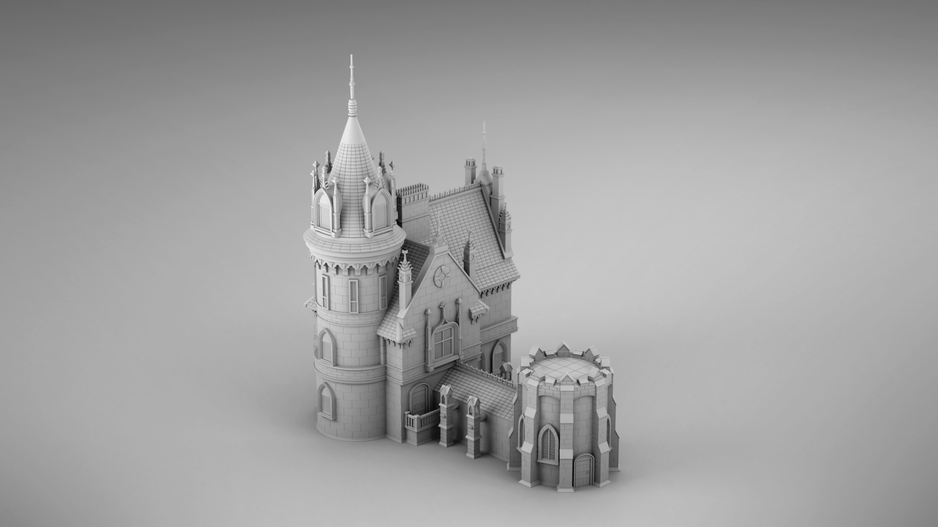 Gothic House 3D Model - TurboSquid 1688819