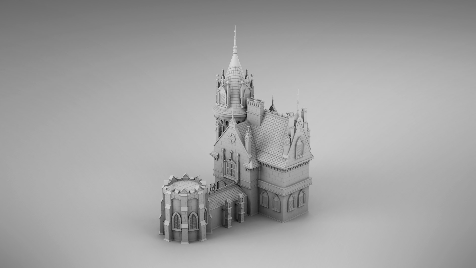 Gothic House 3D Model - TurboSquid 1688819