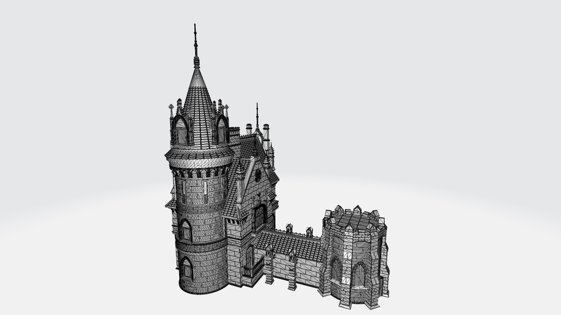 Gothic House 3D Model - TurboSquid 1688819