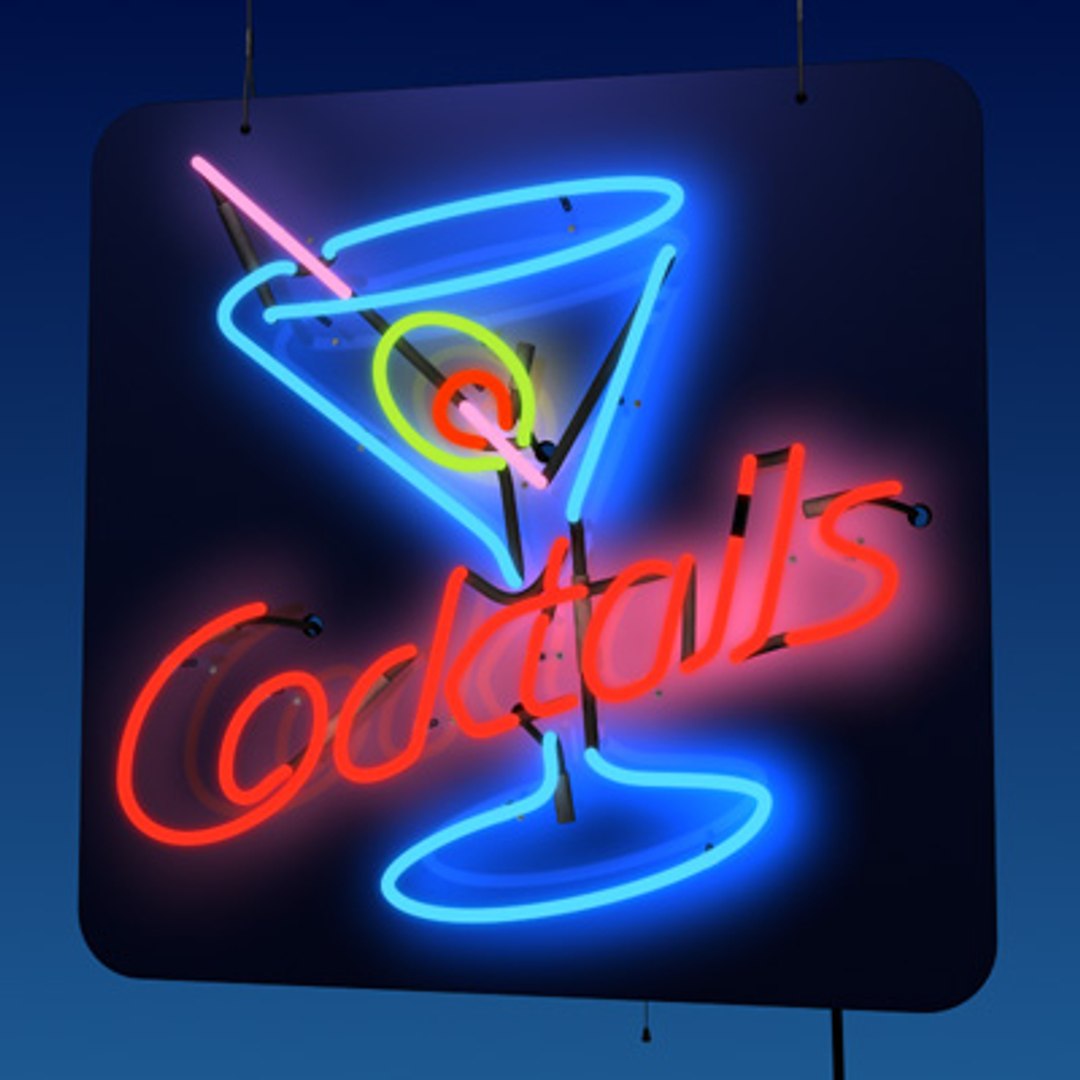Window Sign Neon Light 3d Model