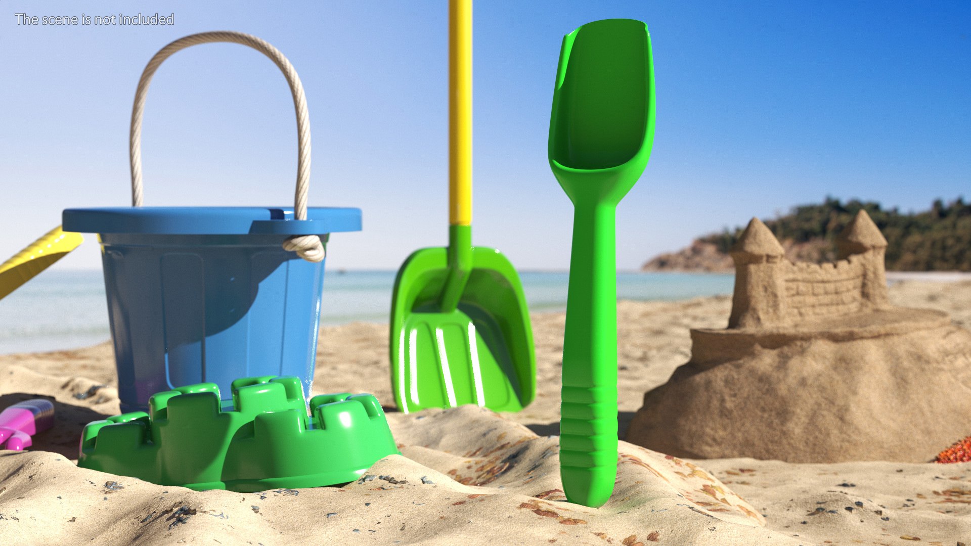 3D Beach Spade - TurboSquid 2132429