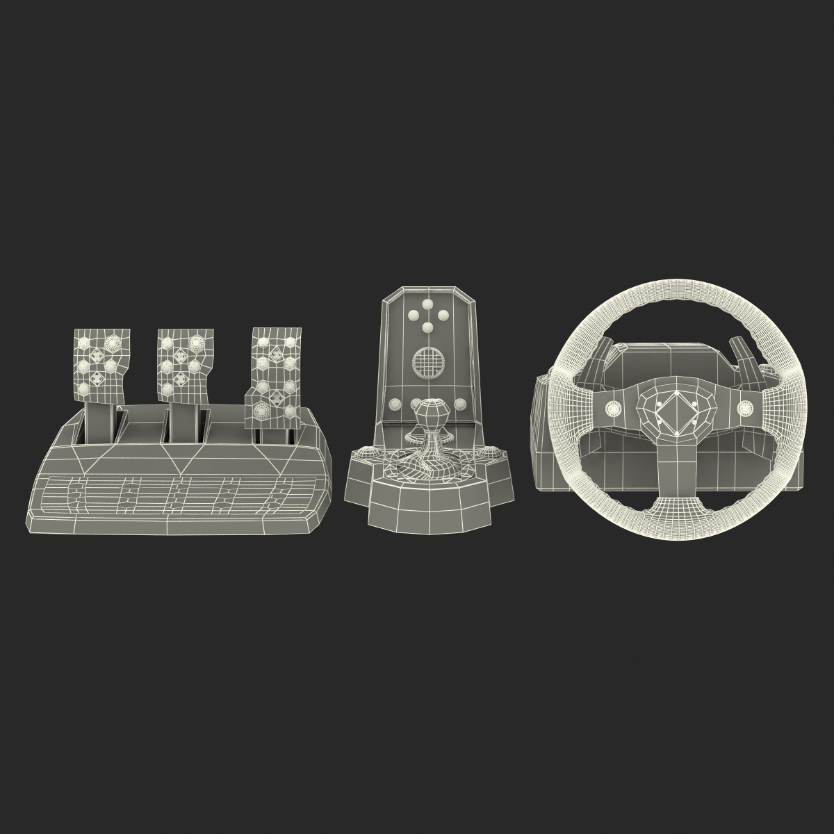 3d logitech g25 racing wheel