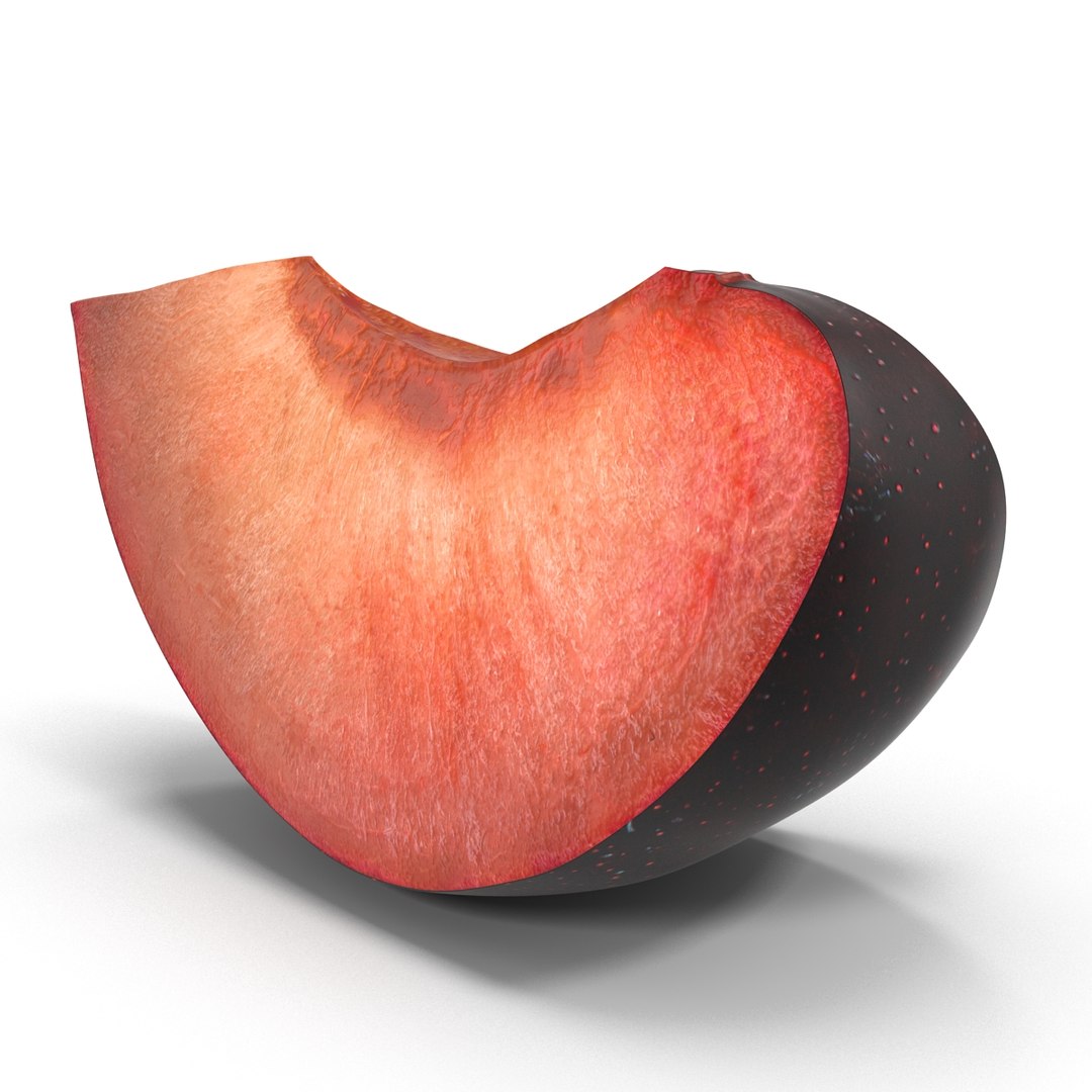 3d Max Sliced Plum 3 Modeled
