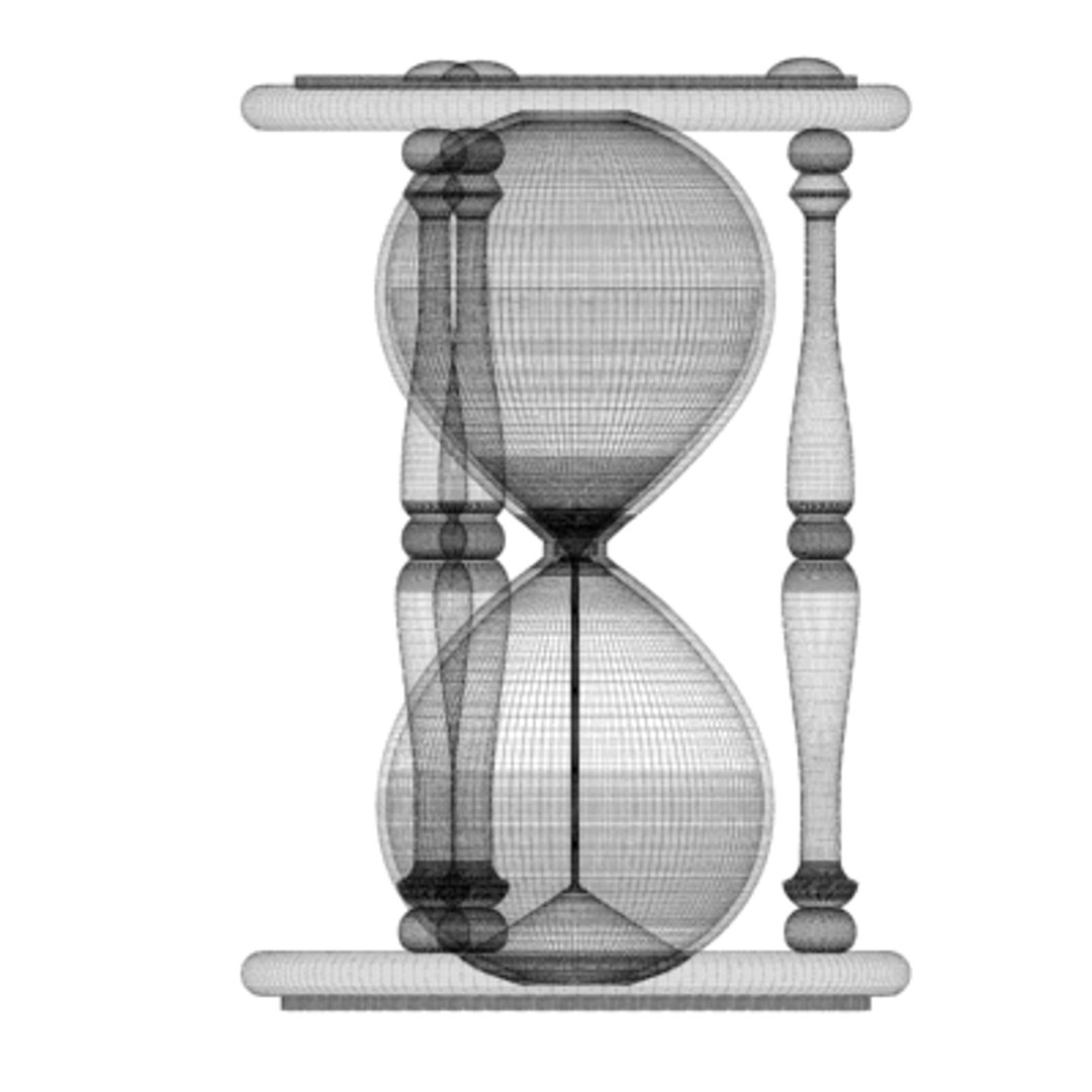 3d Hourglass Hour Glass Model