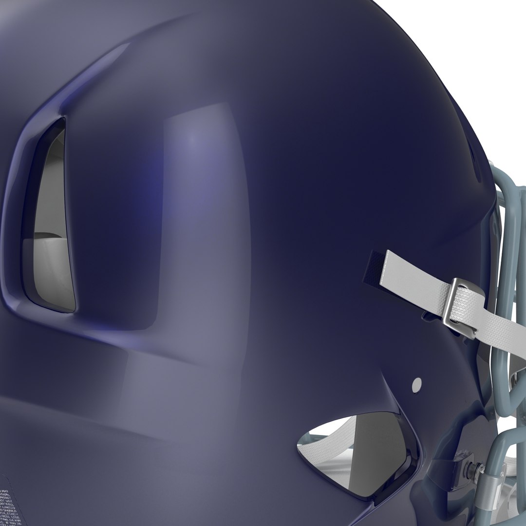 football helmet schutt blue 3d model