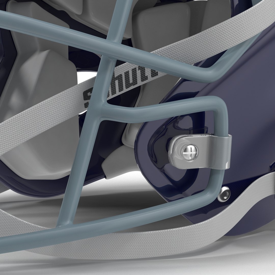 football helmet schutt blue 3d model