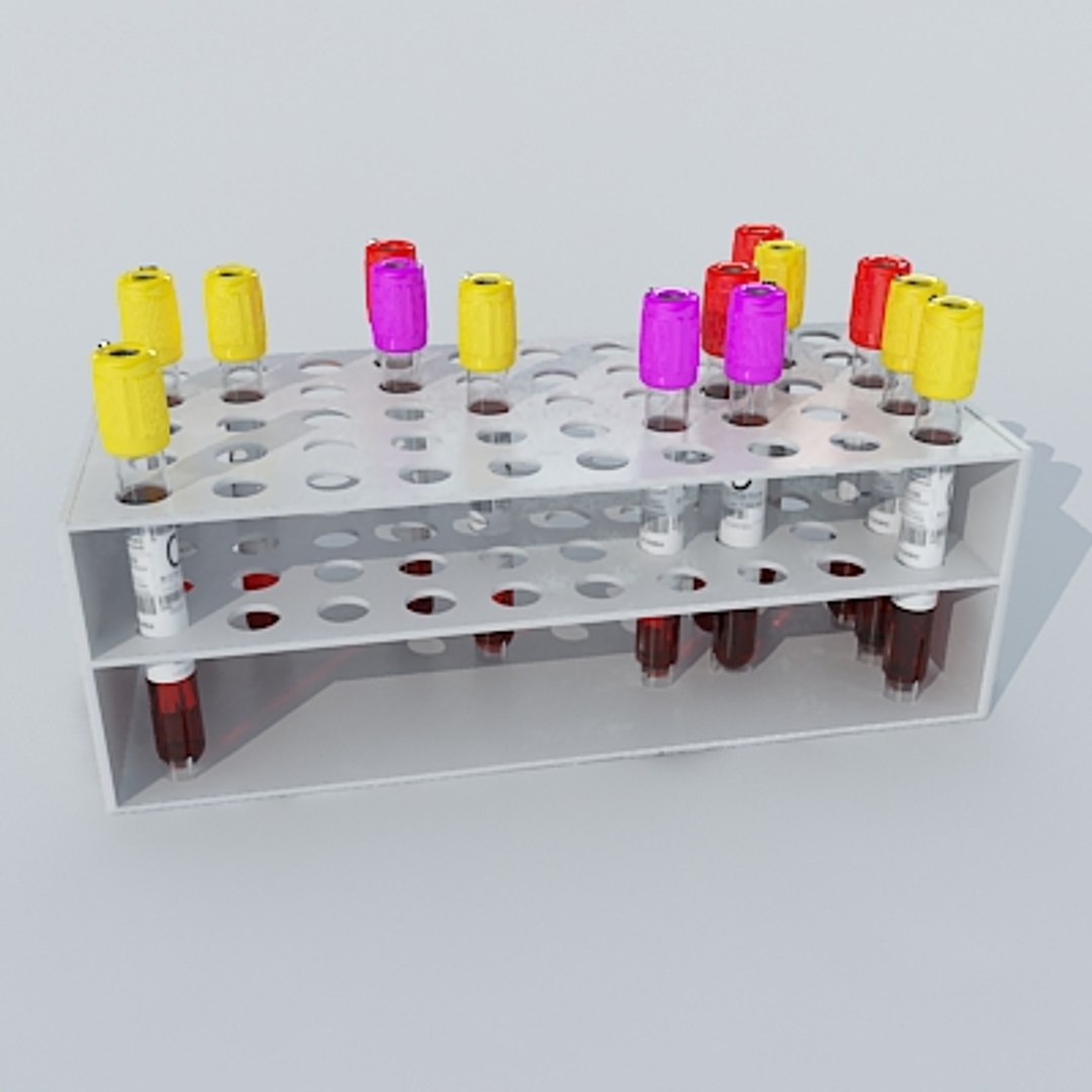 3d Blood Sample Rack Model