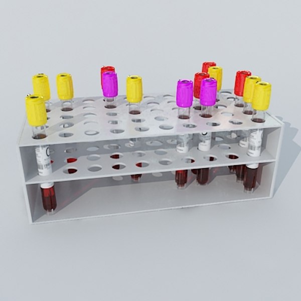 3d blood sample rack model