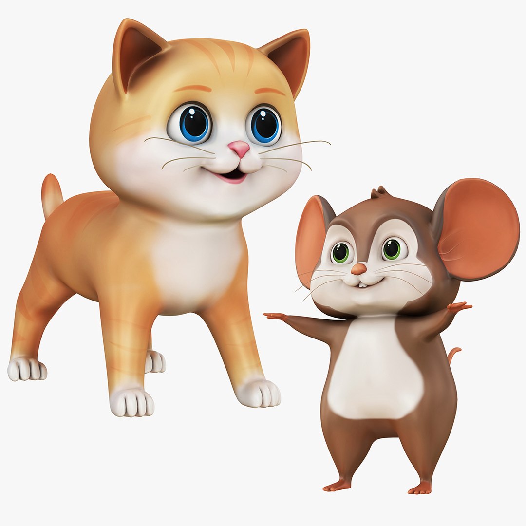 Cartoon Cat And Mouse Collection 3D Model - TurboSquid 2289339