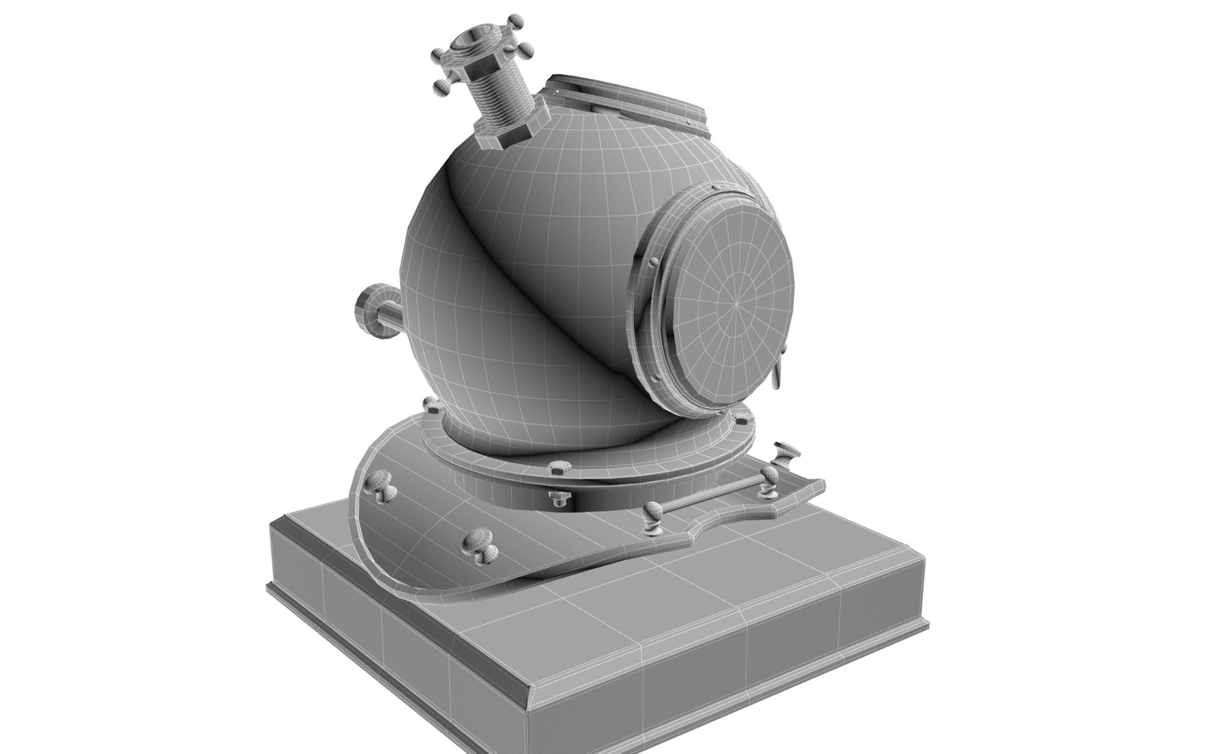 3D Desk Clock Diver’s - TurboSquid 1689825