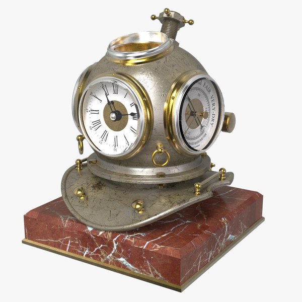 3D desk clock diver’s - TurboSquid 1689825