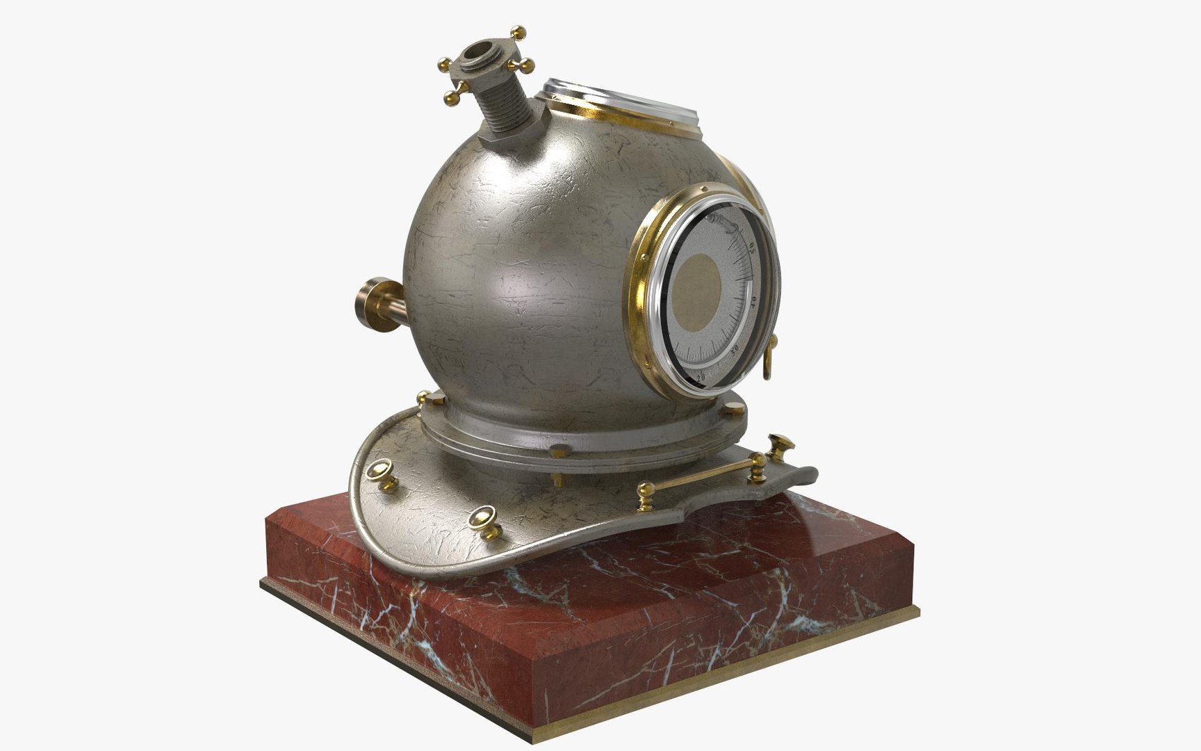 3D Desk Clock Diver’s - TurboSquid 1689825
