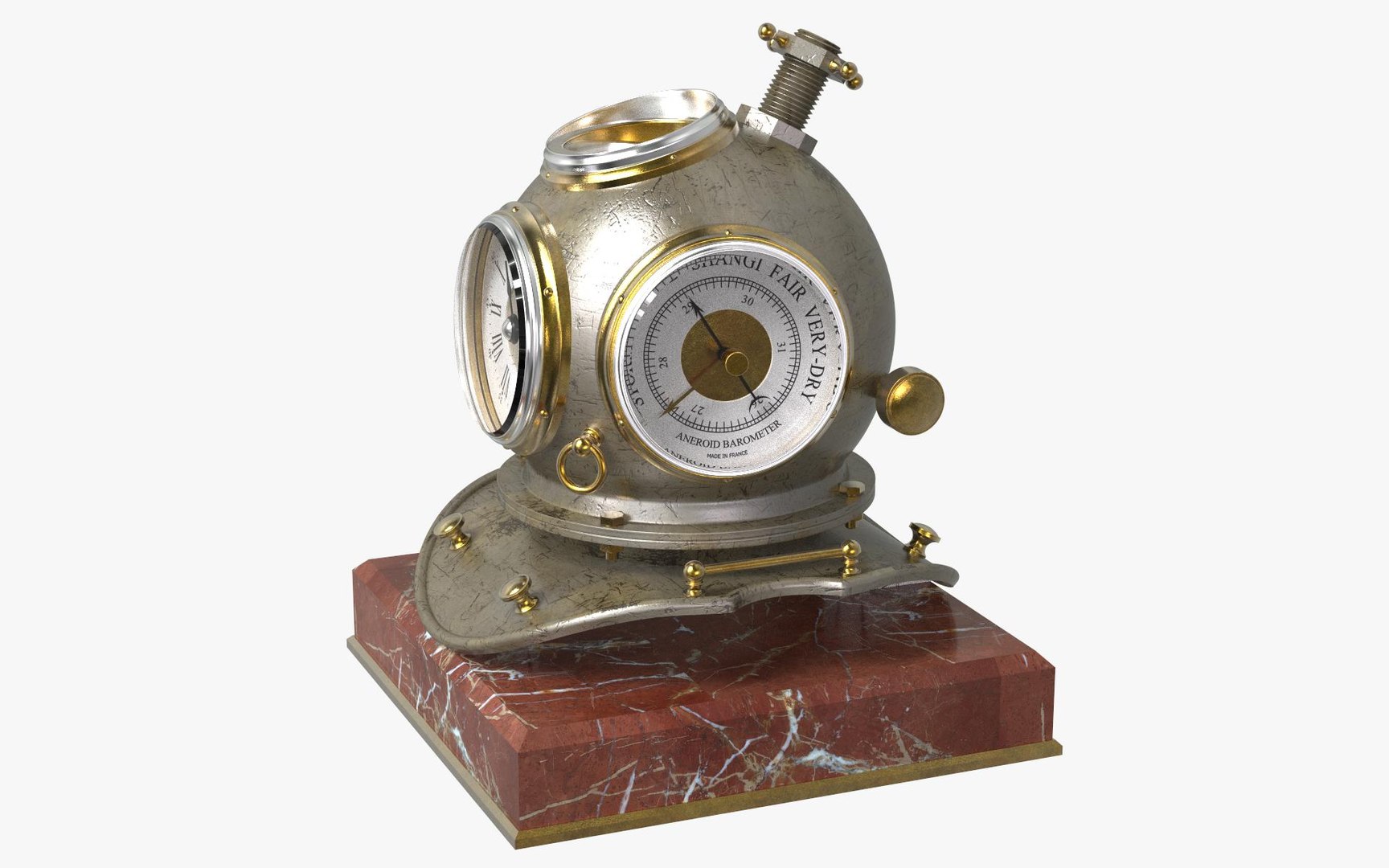 3D Desk Clock Diver’s - TurboSquid 1689825