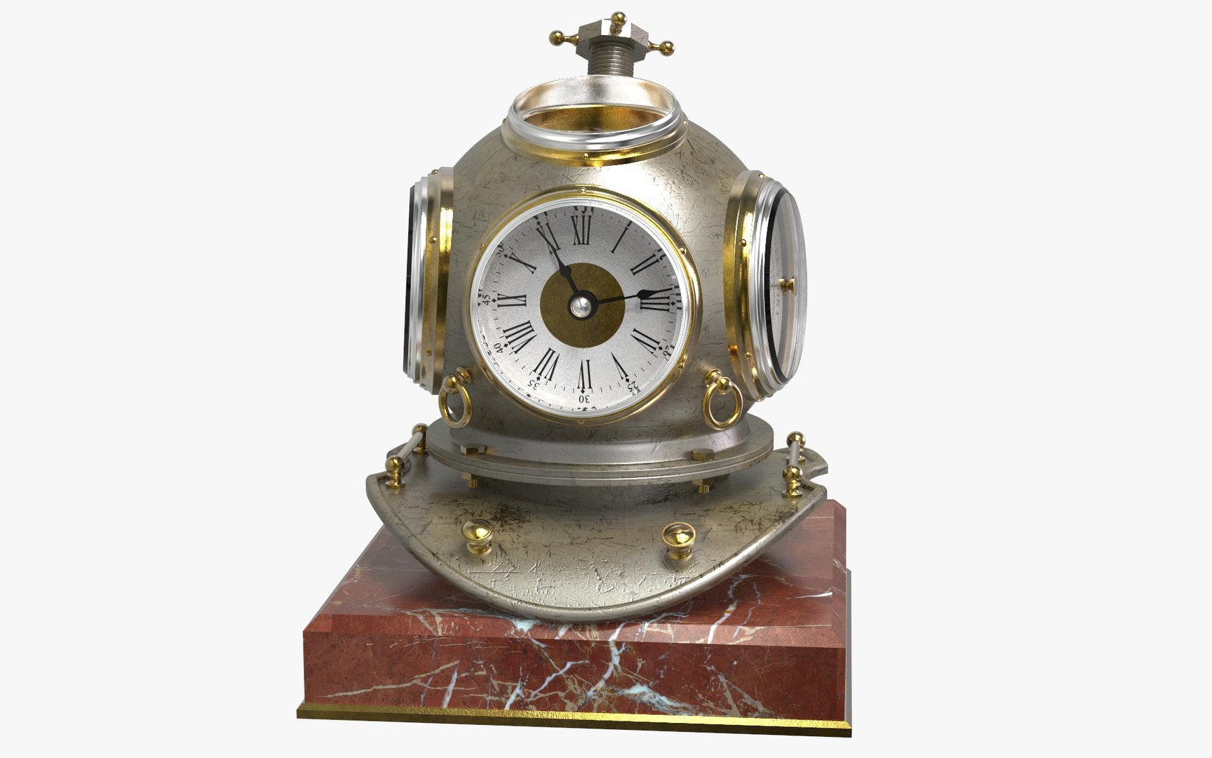 3D Desk Clock Diver’s - TurboSquid 1689825