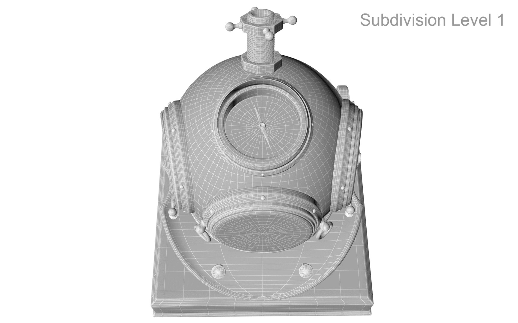 3D Desk Clock Diver’s - TurboSquid 1689825
