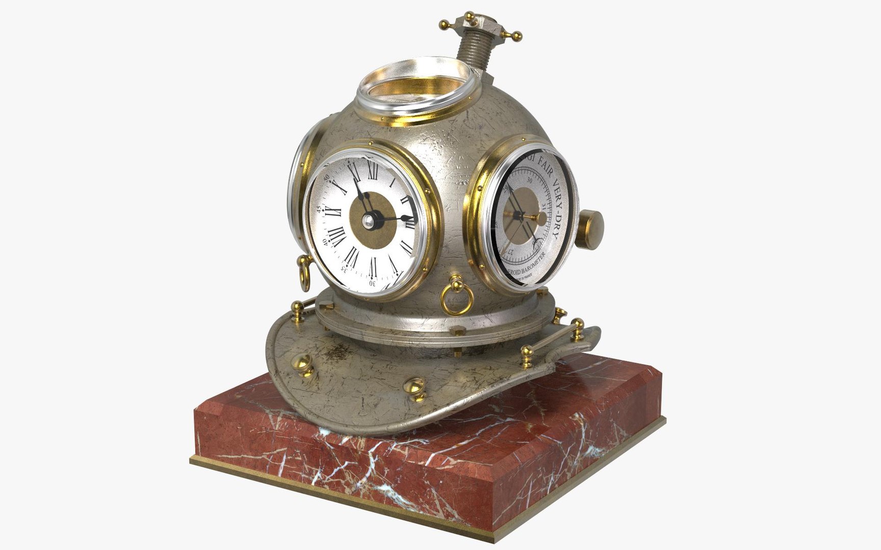 3D Desk Clock Diver’s - TurboSquid 1689825