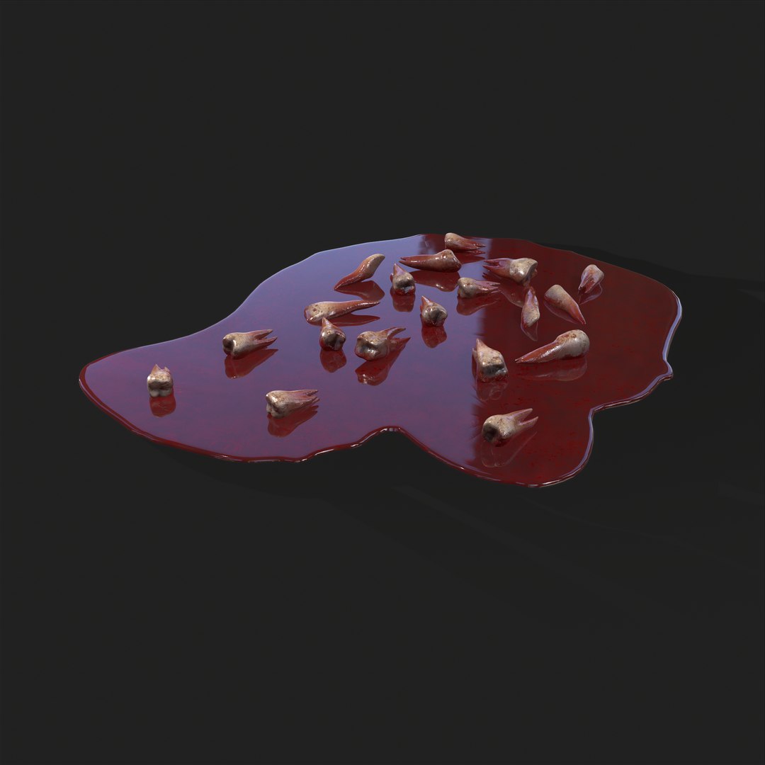 3D Teeth Bloody Pile - TurboSquid 1791061