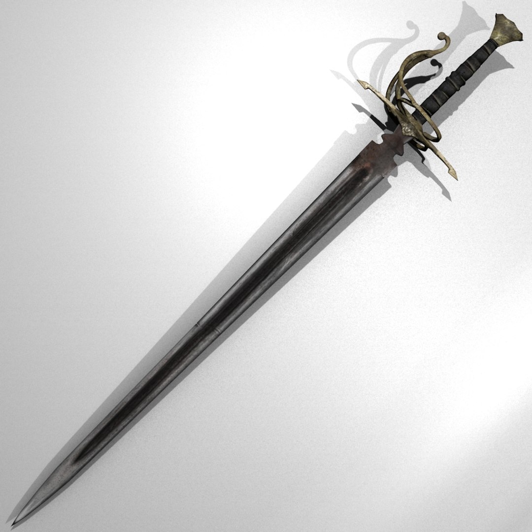 Medieval Gothic Sword 3d Blend