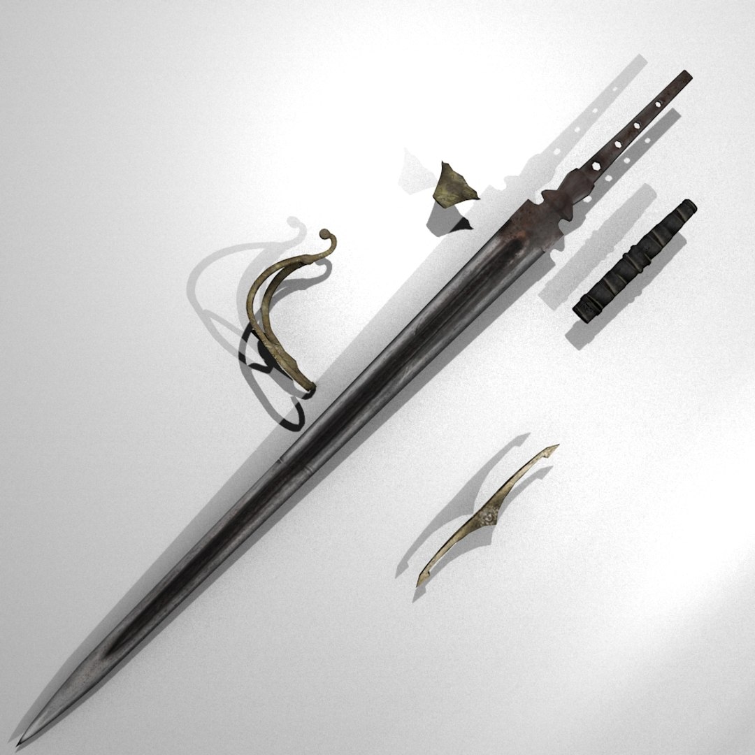Medieval Gothic Sword 3d Blend