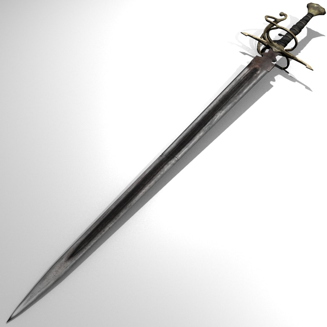 Medieval Gothic Sword 3d Blend