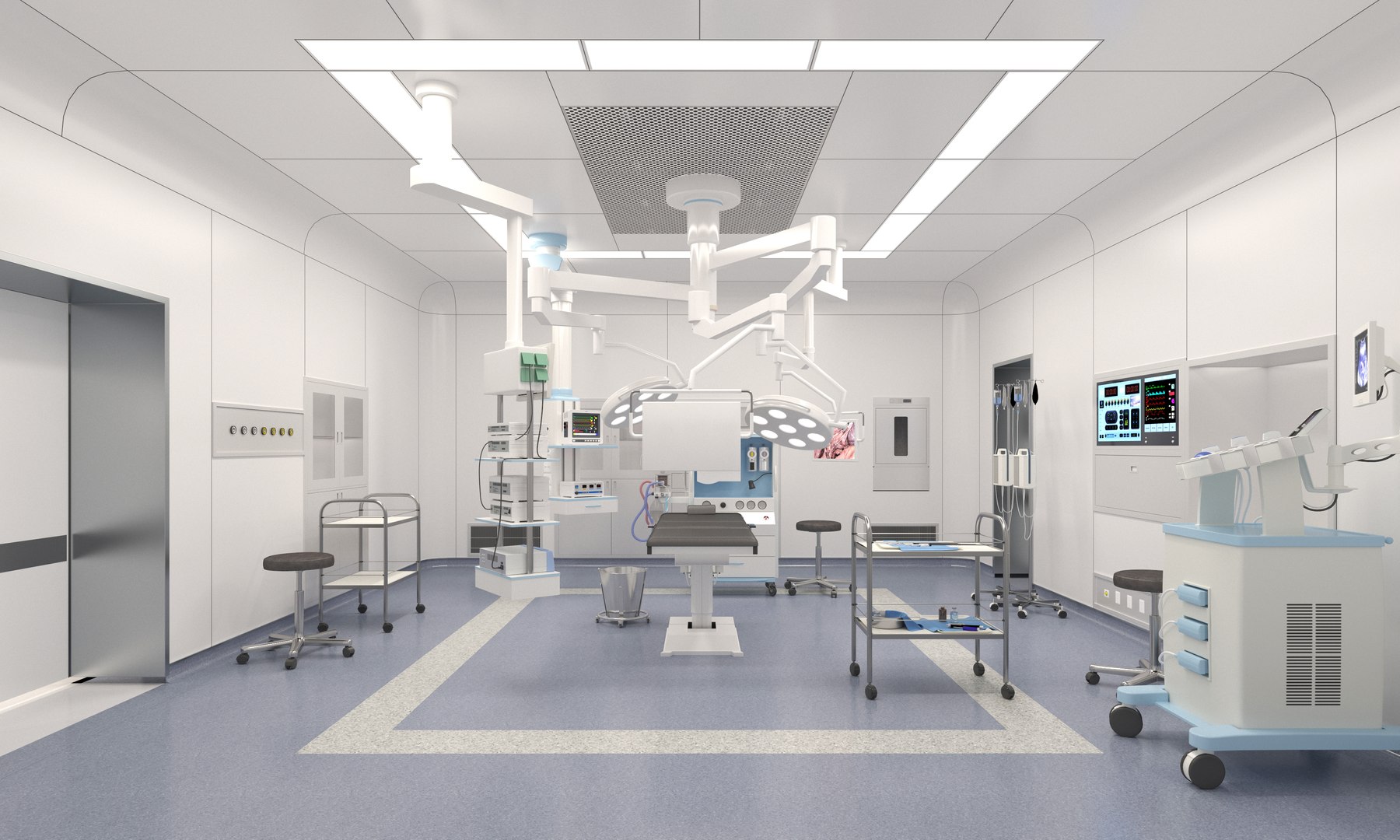 3D Medical Operating Room model - TurboSquid 2170018