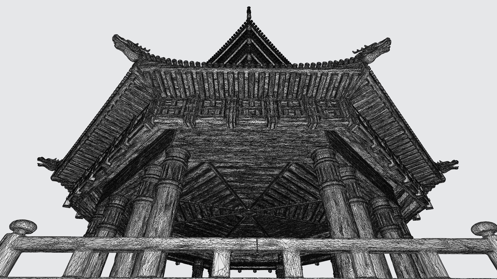 3D Chinese Round Tower - TurboSquid 1948101