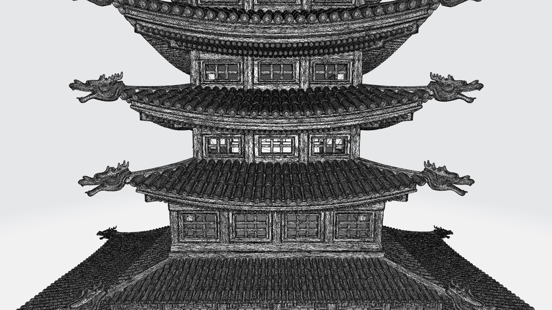 3D Chinese Round Tower - TurboSquid 1948101