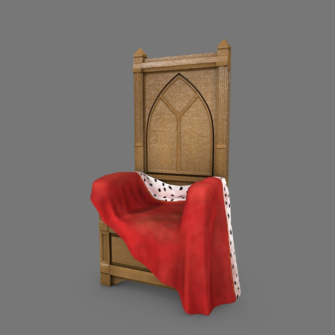 Obj Wooden Throne