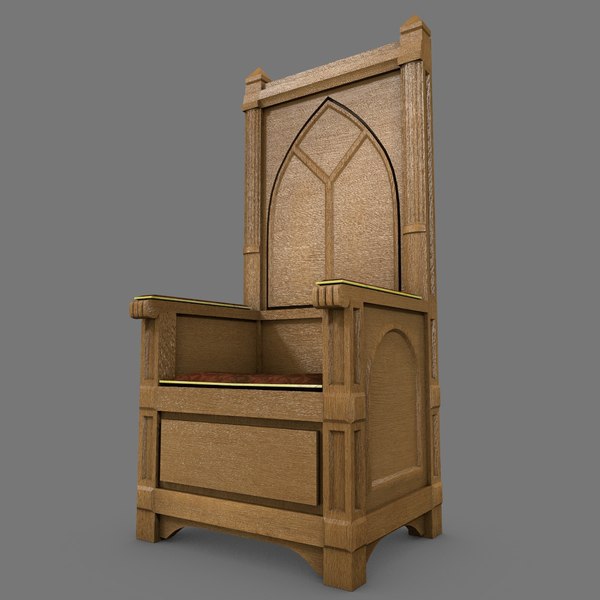 obj wooden throne