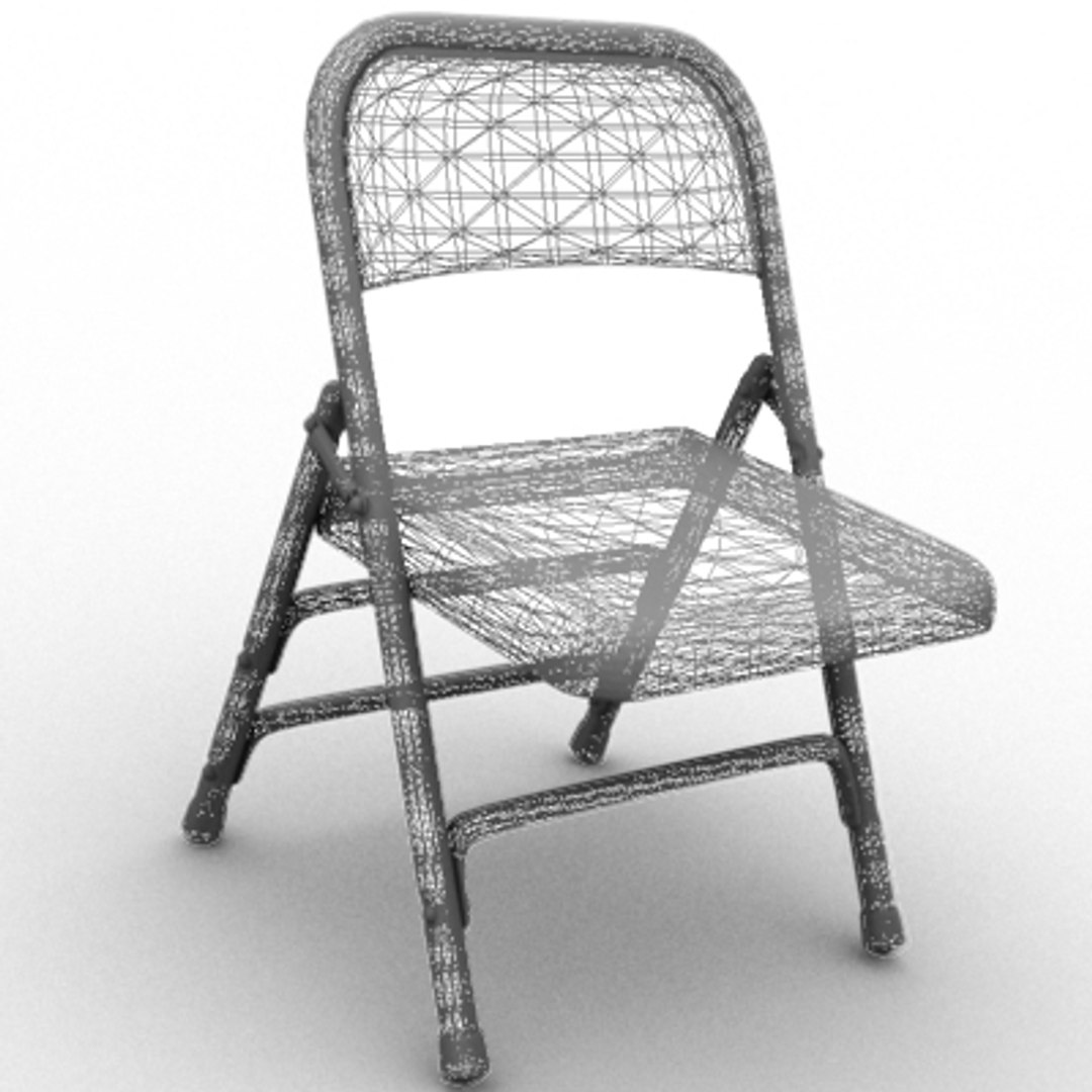 3d Model Metal Folding Chair