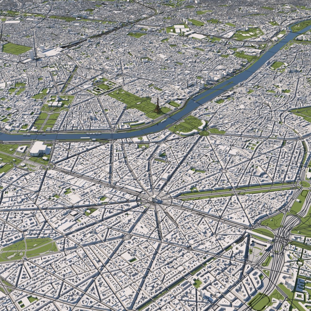 Paris City Model - TurboSquid 1392571