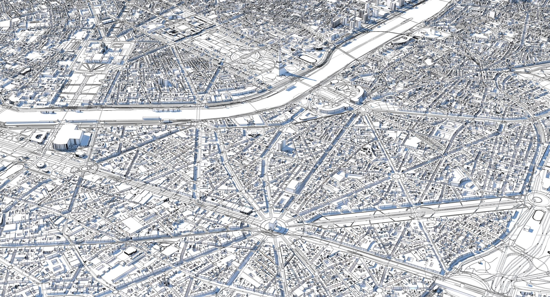 Paris City Model - TurboSquid 1392571