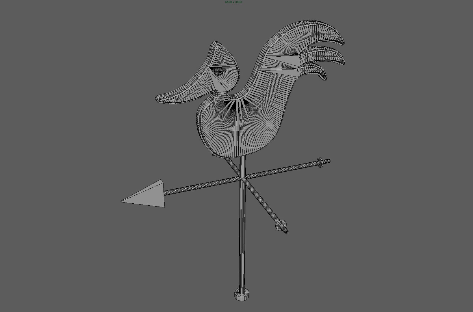 Rooster Wind Vane 3D Model - TurboSquid 1705359
