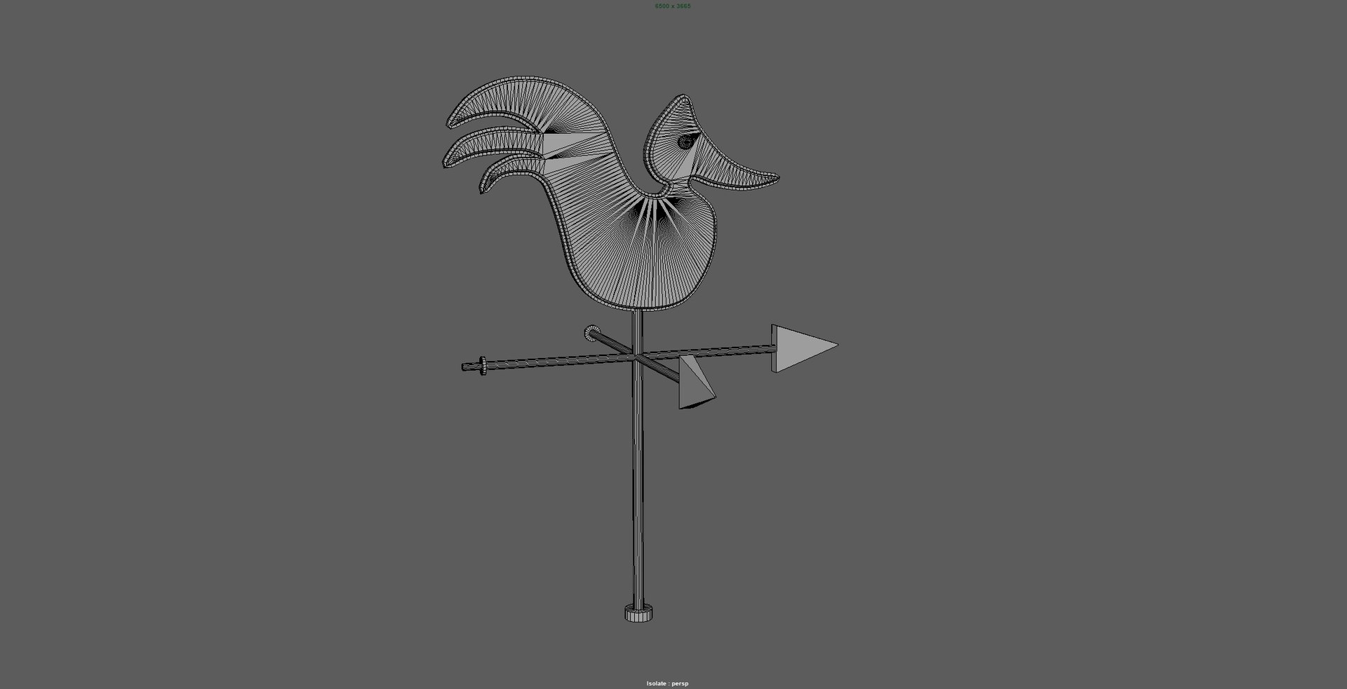 Rooster Wind Vane 3D Model - TurboSquid 1705359