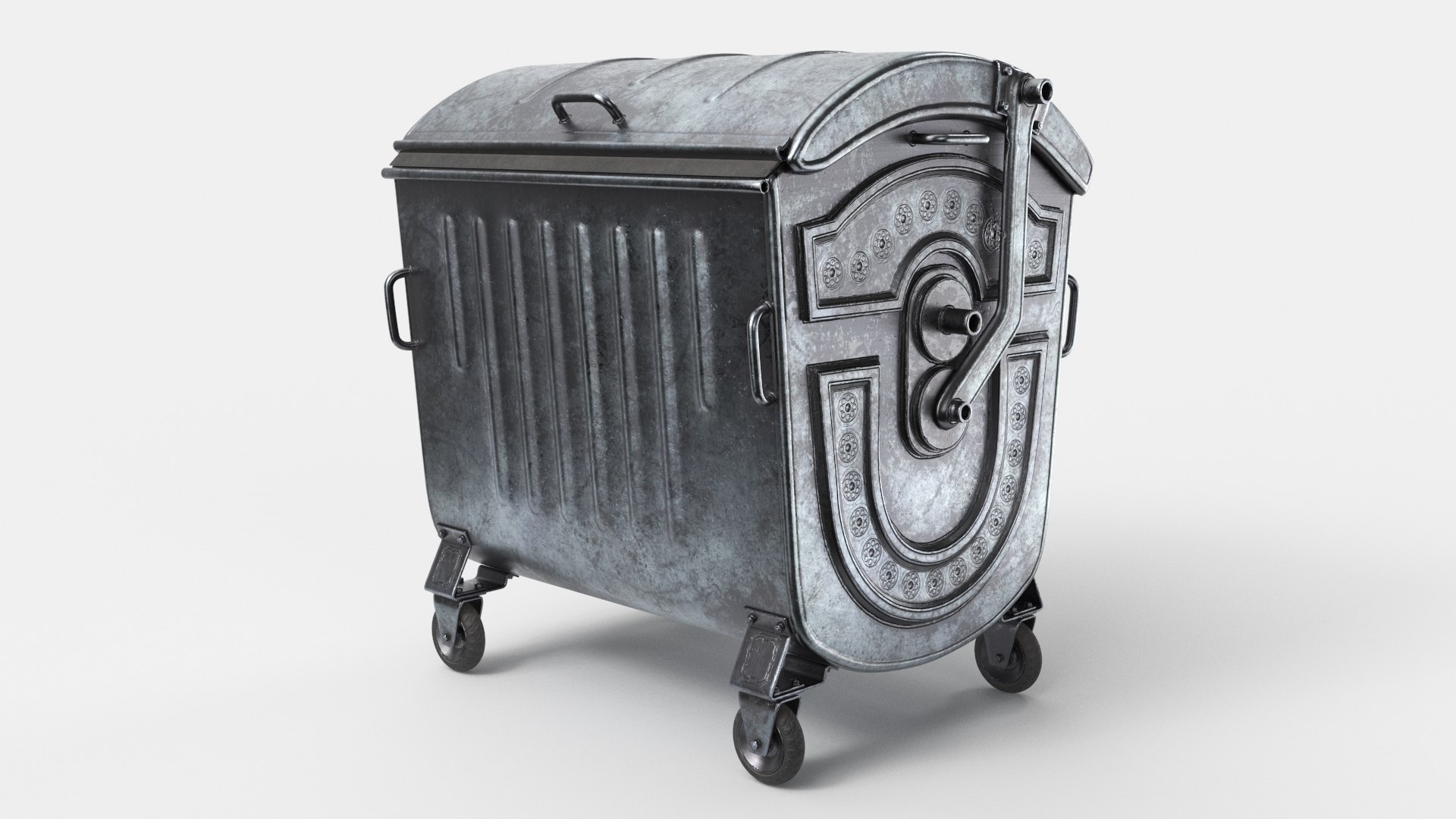 Metal Garbage Container Dirty 2 - PBR 3D - TurboSquid 2162569