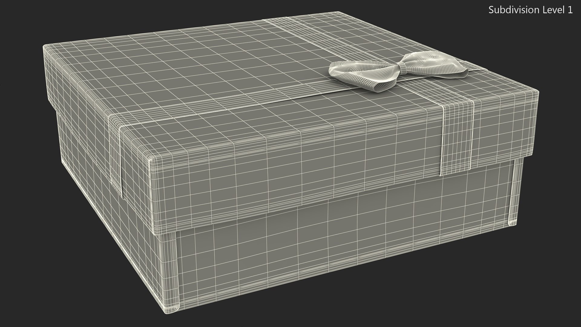 3D Model Wrapped Gift Box With Shiny Ribbon - TurboSquid 2246839